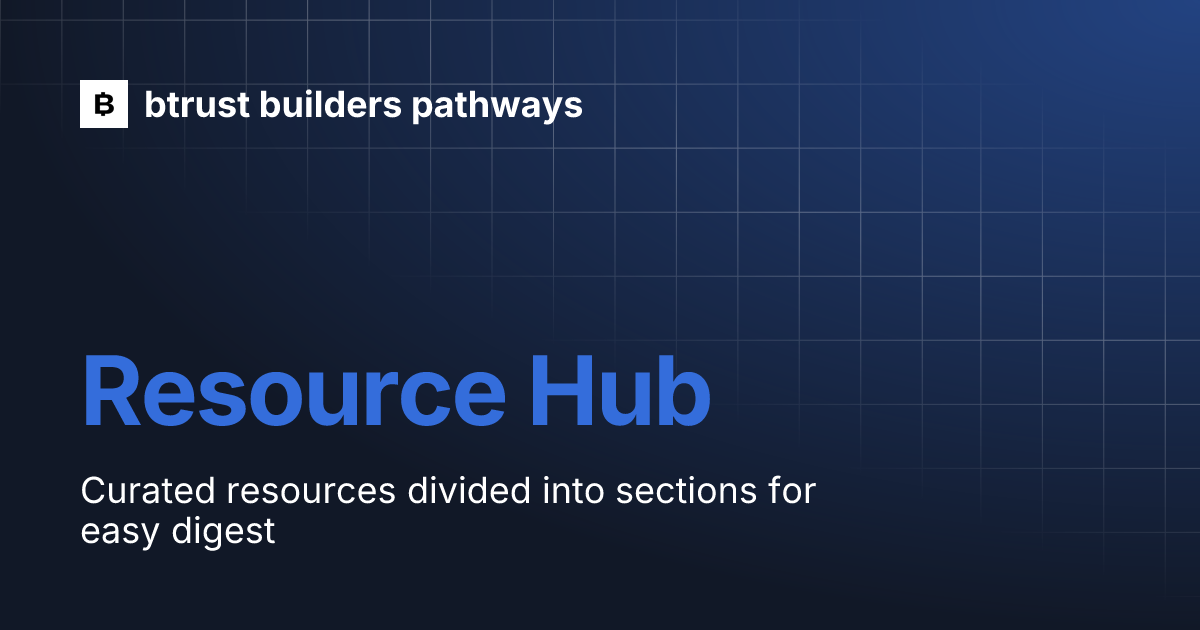 Resource Hub | btrust builders pathways